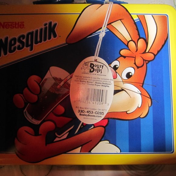 BOSLEY BOXES | Other | Vintage Nestle Nesquick Metal Rabbit Lunch Box ...